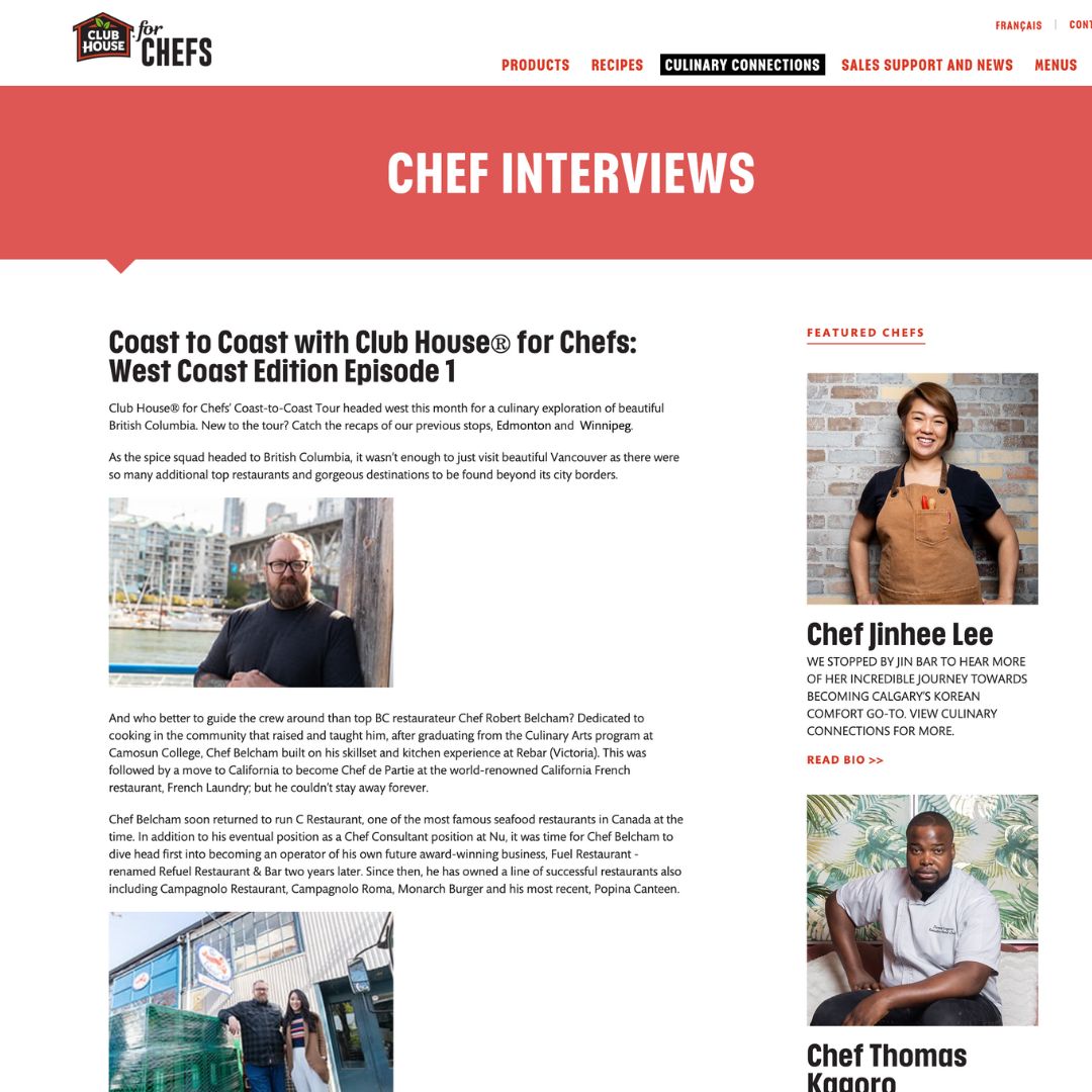 Coast to Coast with Clubhouse for Chefs – Coghlan Cottage